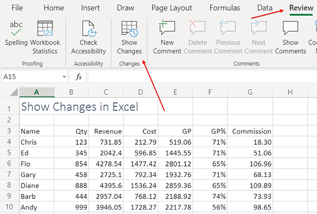 Excel: Show Changes Debuts | IMA