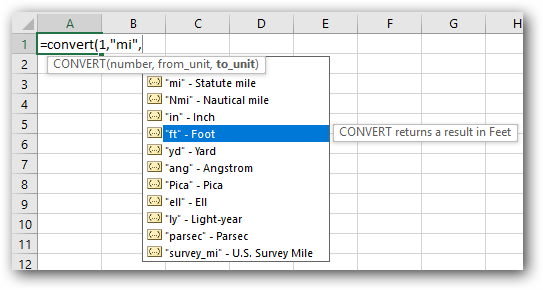 Excel: CONVERTing Units of Measurement | IMA